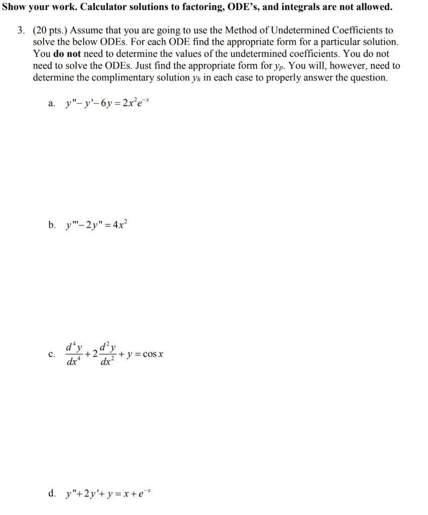 Solved Show your work. Calculator solutions to factoring, | Chegg.com