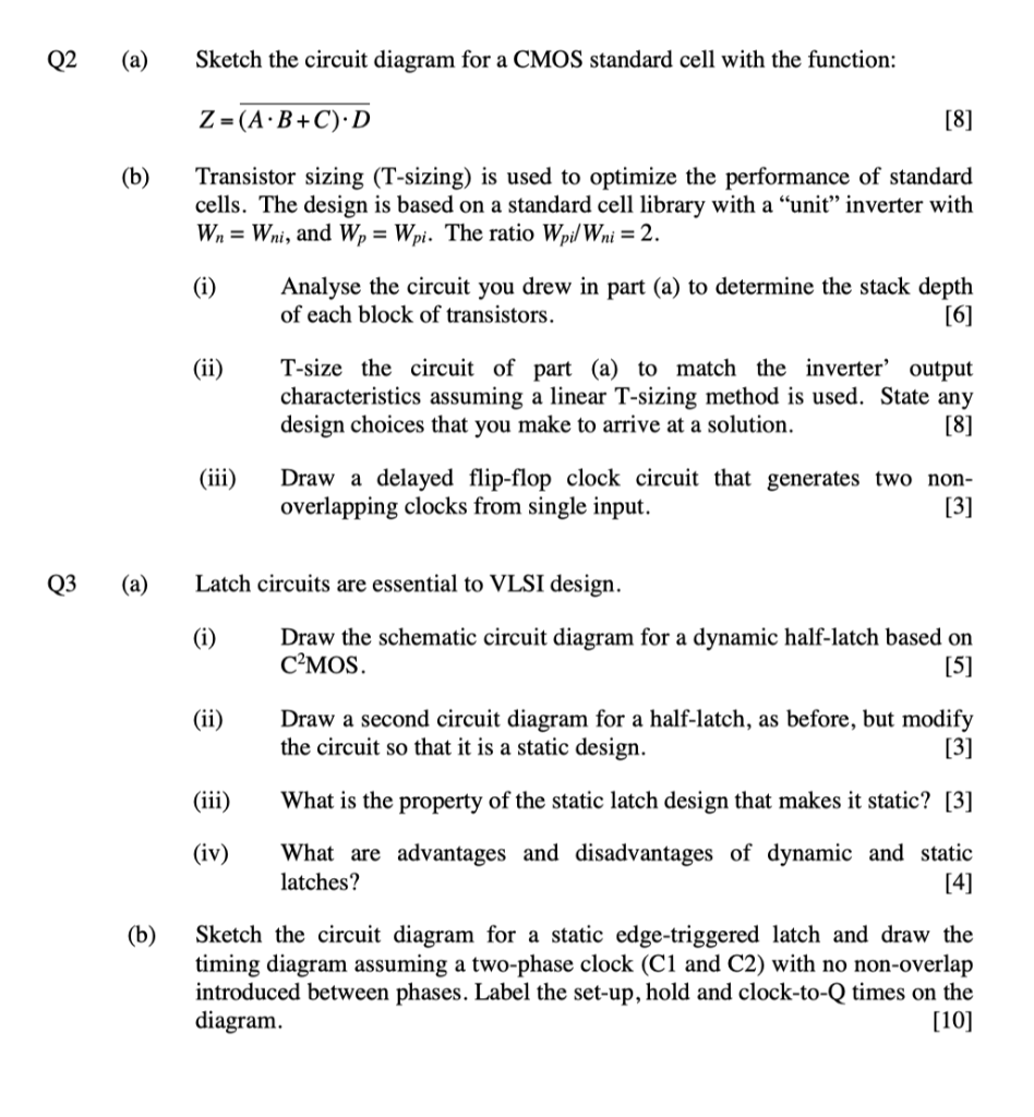 Q1 (a) Draw a top view and cross section of an NMOS | Chegg.com