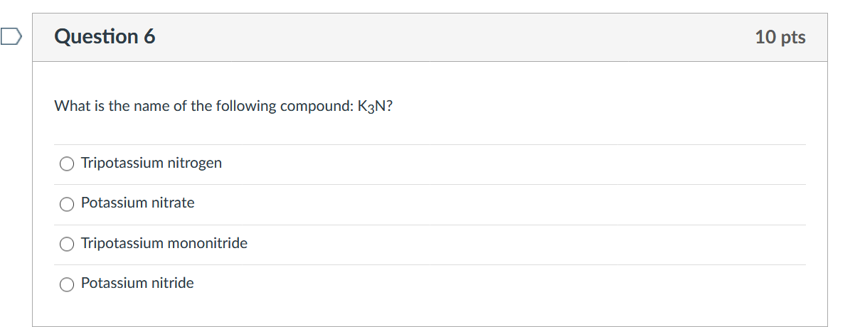 Solved Question 6 10 pts What is the name of the following | Chegg.com