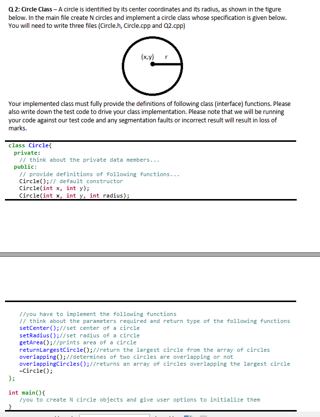 Write code in C++ using classes. Class members must | Chegg.com