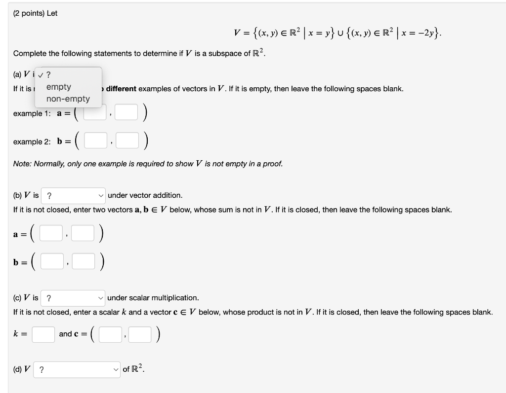 Solved (2 points) A square matrix A is idempotent if A² = A. | Chegg.com