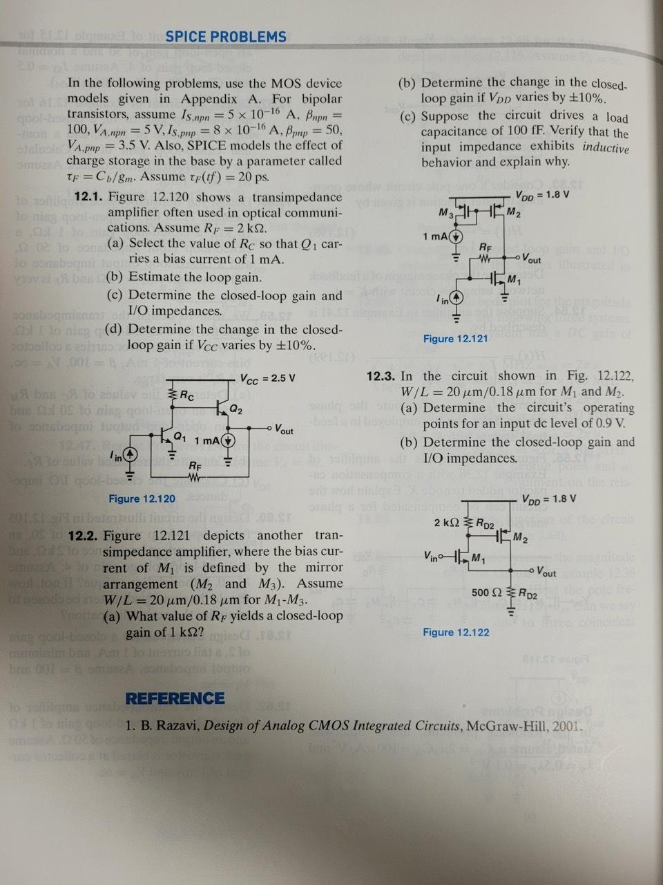 SPICE PROBLEMS (b) Determine the change in the | Chegg.com