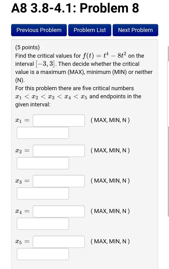 Solved A8 38 41 Problem 7 Previous Problem Problem List 