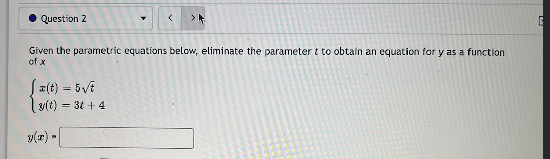 Solved Given The Parametric Equations Below Eliminate The