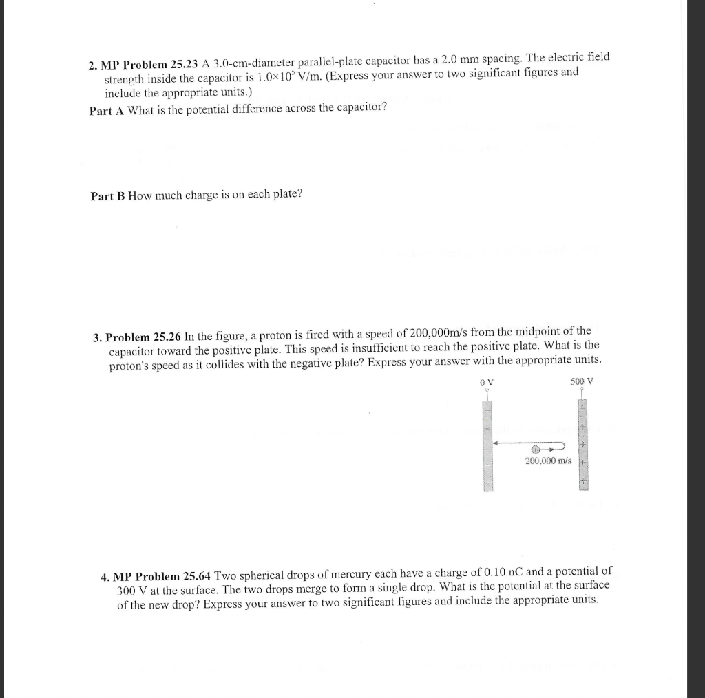 Solved 2. MP Problem 25.23 A 3.0-cm-diameter parallel-plate | Chegg.com