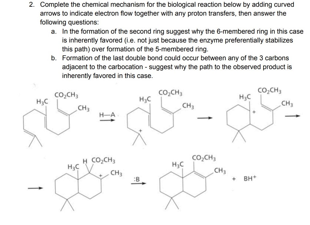 Solved Solve and explain 2. ﻿Complete the chemical mechanism | Chegg.com