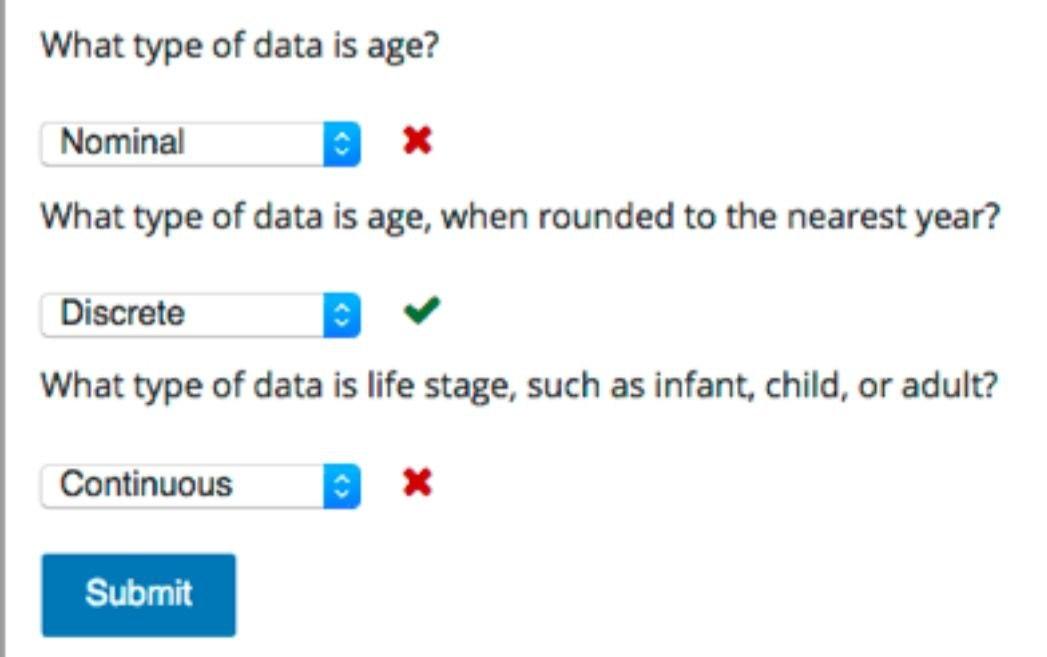 Solved What type of data is age? Nominal X What type of data | Chegg.com