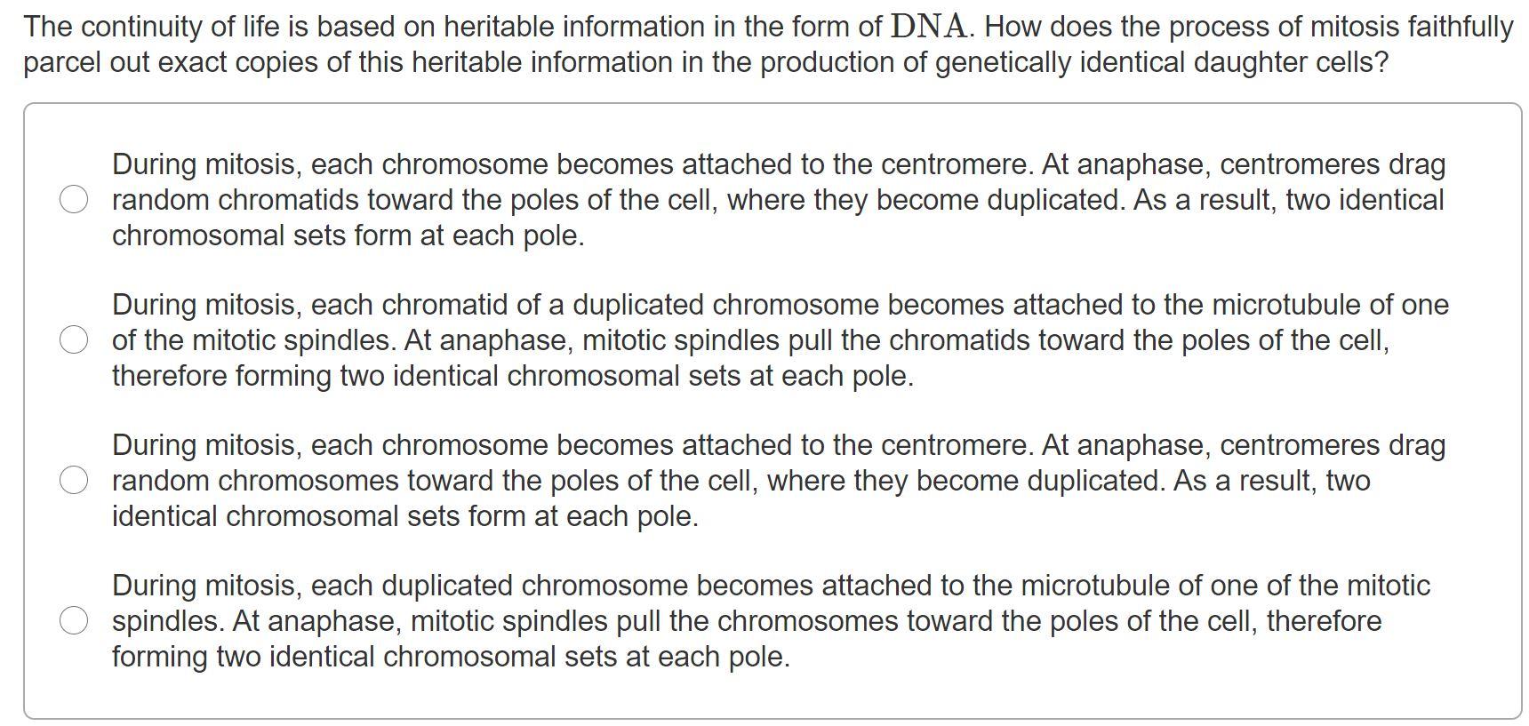 Solved The continuity of life is based on heritable | Chegg.com