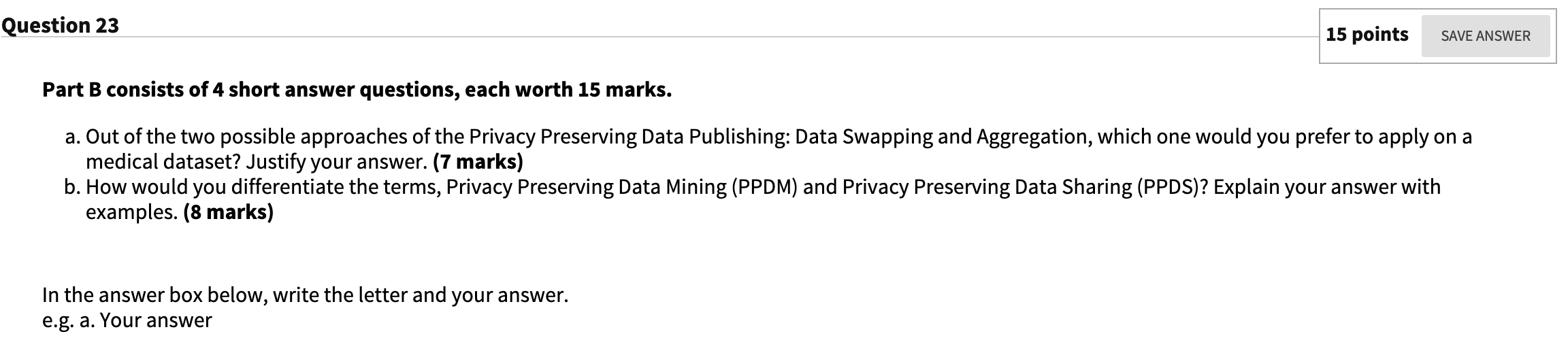 Solved Part B consists of 4 short answer questions, each | Chegg.com