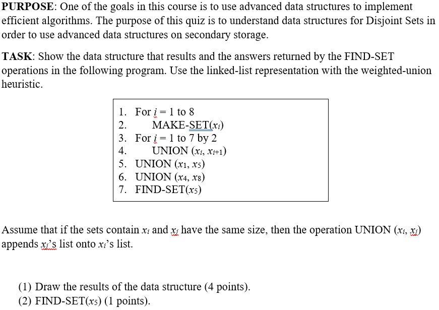 PURPOSE: One of the goals in this course is to use | Chegg.com