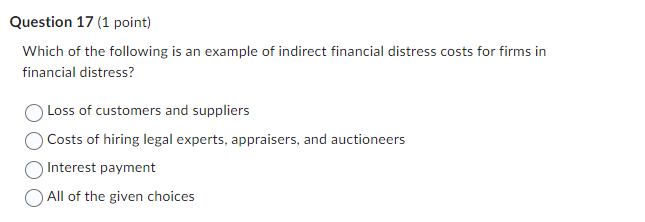 Solved Which of the following is an example of indirect | Chegg.com