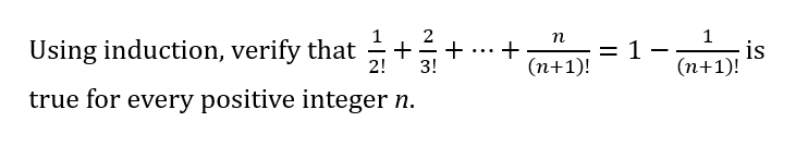 Solved Using induction, verify that | Chegg.com