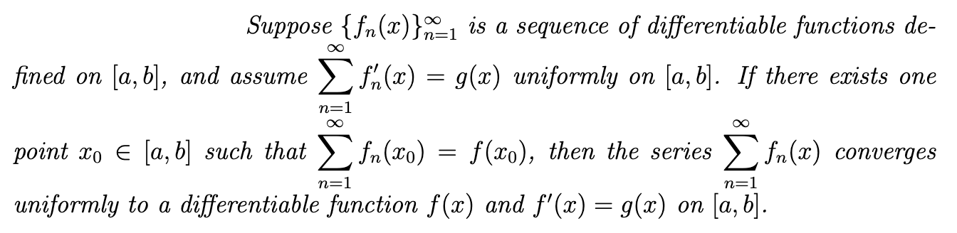 Solved Let fn(x) = xn and f (x) = ∑∞ n=1 fn(x). Use the | Chegg.com Solved Let fn(x) = xn and f (x) = ∑∞ n=1 fn(x). Use the | Chegg.com