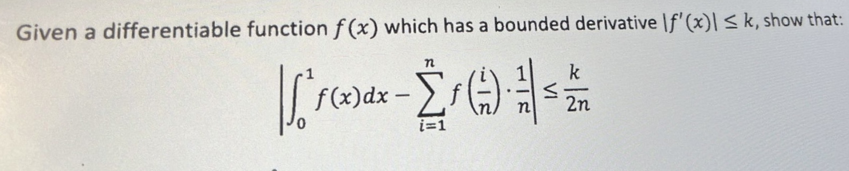 Solved Given a differentiable function f(x) which has a | Chegg.com