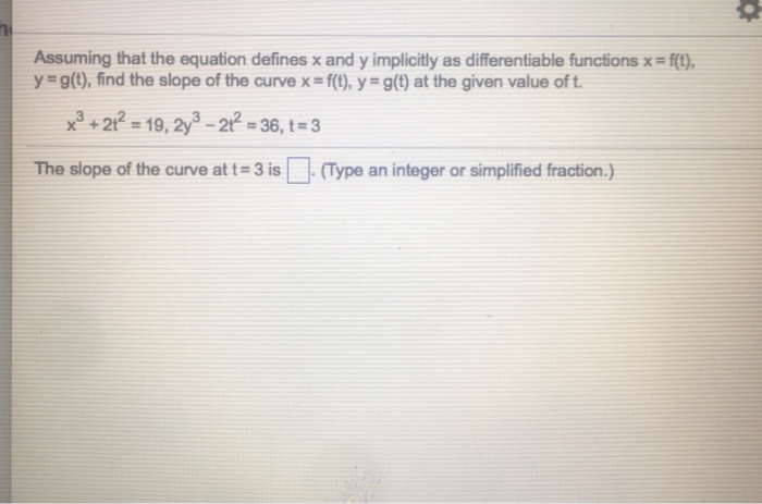 Solved Assuming That The Equation Defines X And Y Implicitly 