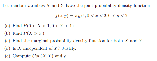 Solved Let random variables X and Y have the joint | Chegg.com Solved Let random variables X and Y have the joint | Chegg.com