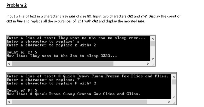 Solved Problem 2 Input A Line Of Text In A Character Array 5062