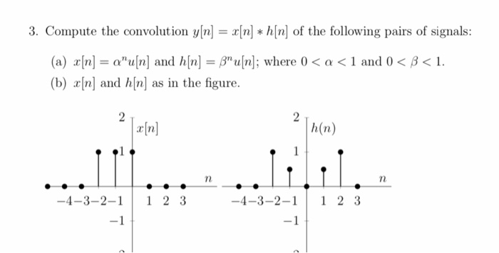 Solved 3. Compute the convolution yn] x{n] * h[n] of the | Chegg.com
