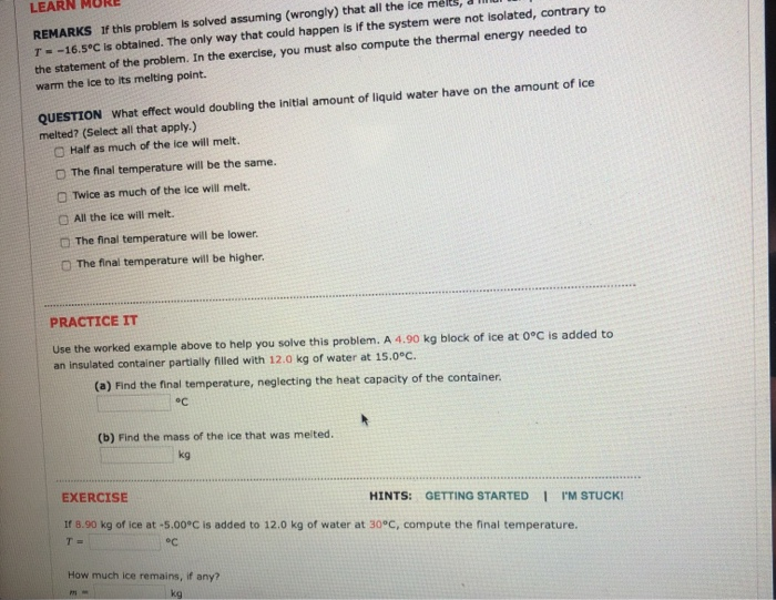 Solved LEARN REMARKS If this problem is solved assuming | Chegg.com