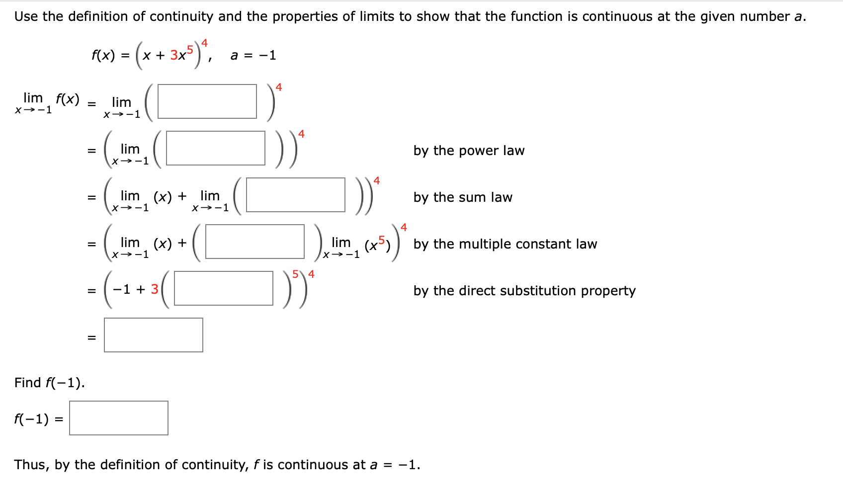 Solved Use the definition of continuity and the properties | Chegg.com