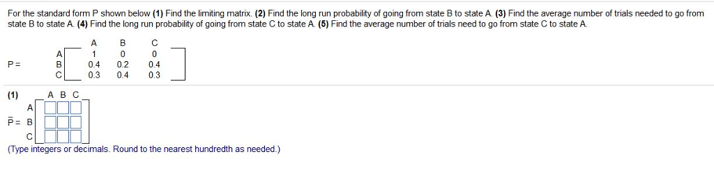 Solved For the standard form P shown below (1) Find the | Chegg.com