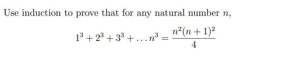 Solved Use induction to prove that for any natural number n, | Chegg.com