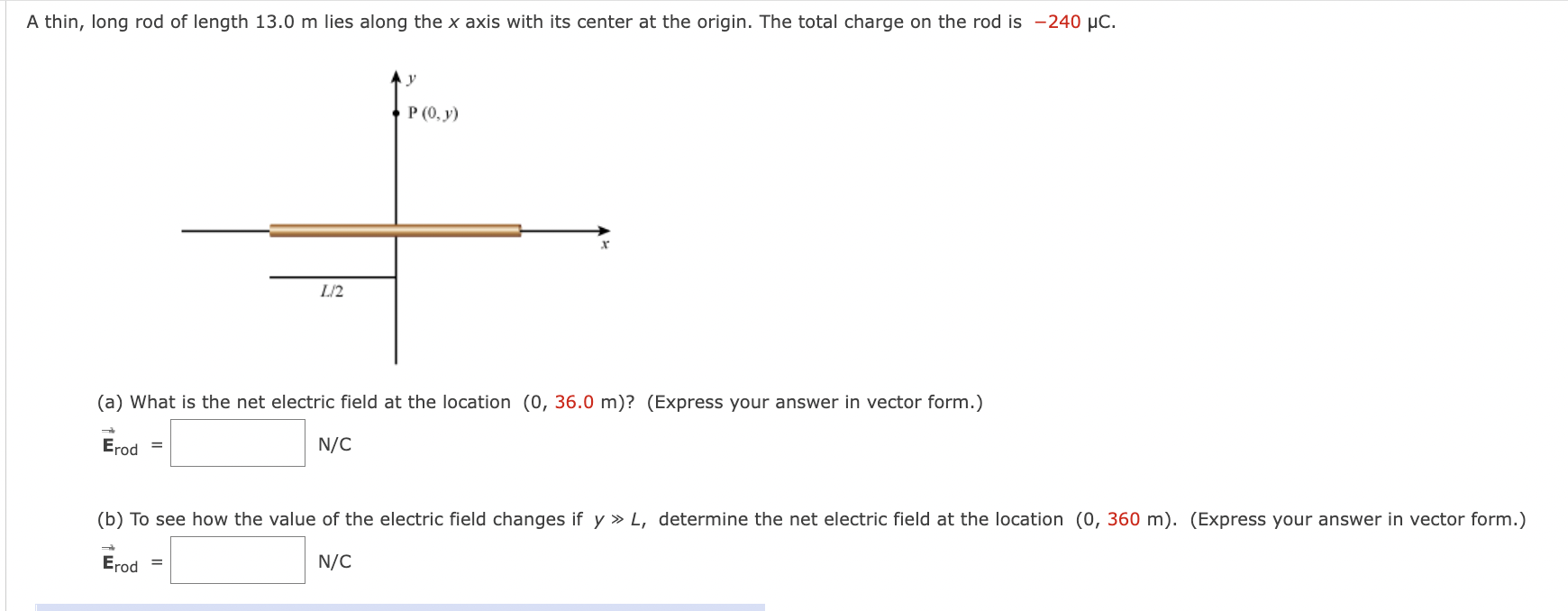 Solved (a) What is the net electric field at the location | Chegg.com