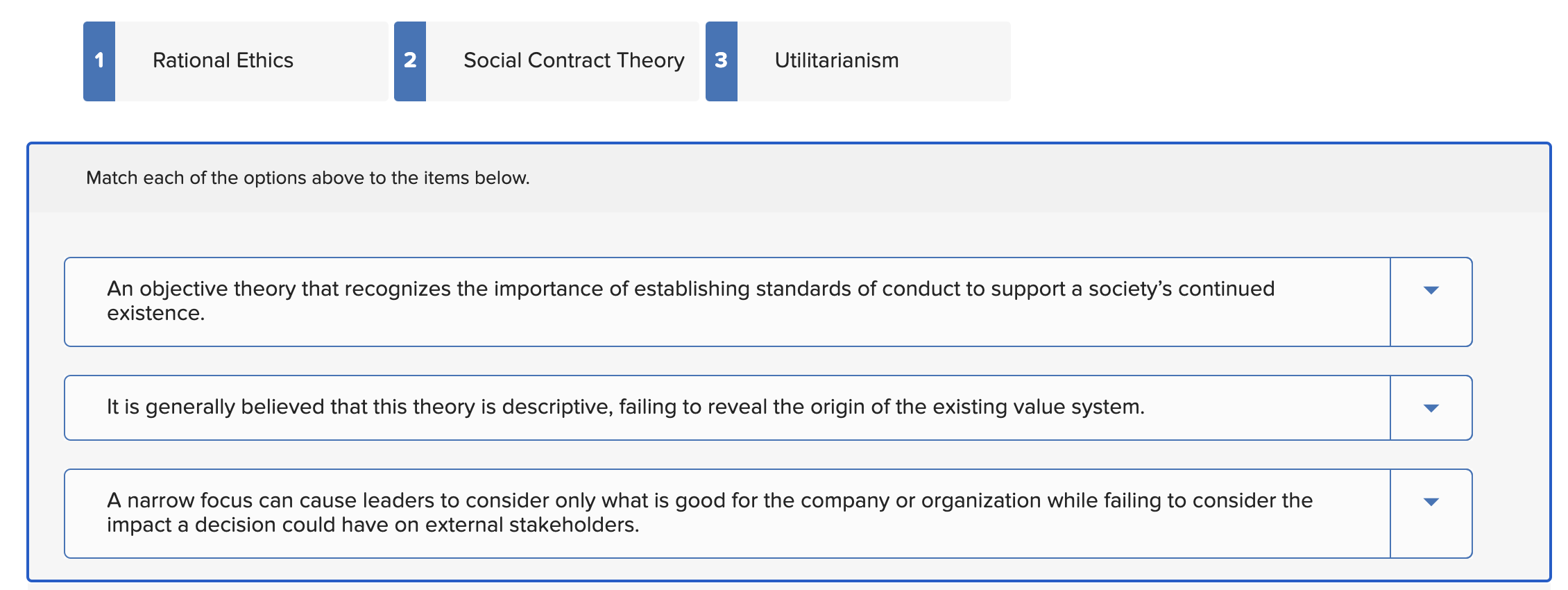 Solved Match each of the options above to the items below.An | Chegg.com