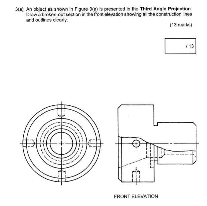 Solved 3(a) An object as shown in Figure 3(a) is presented | Chegg.com