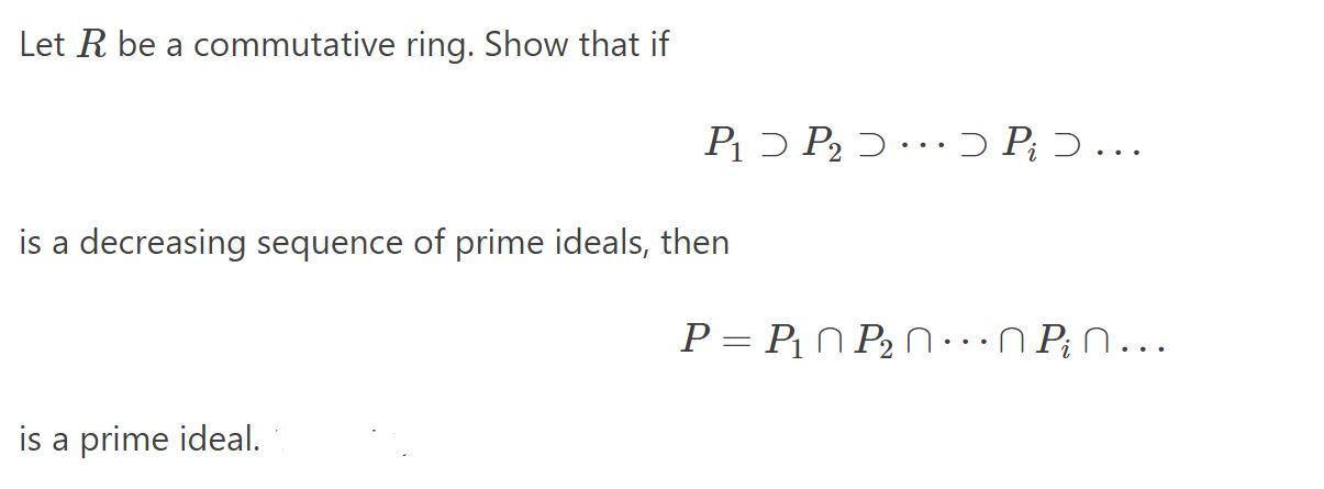 Solved Let R be a commutative ring. Show that if PP2... P... | Chegg.com