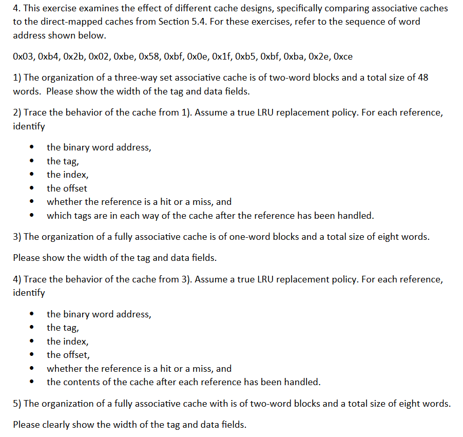 4. This exercise examines the effect of different | Chegg.com