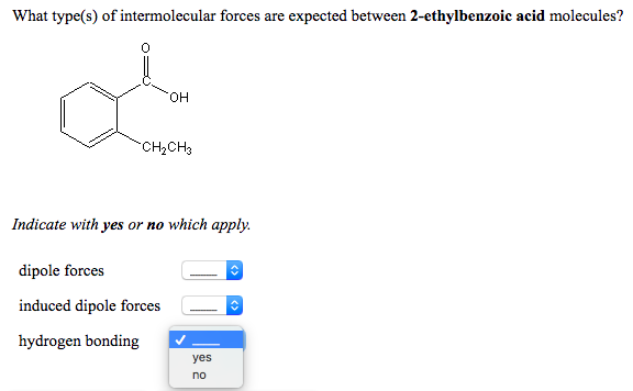 Solved What type(s) of intermolecular forces are expected | Chegg.com