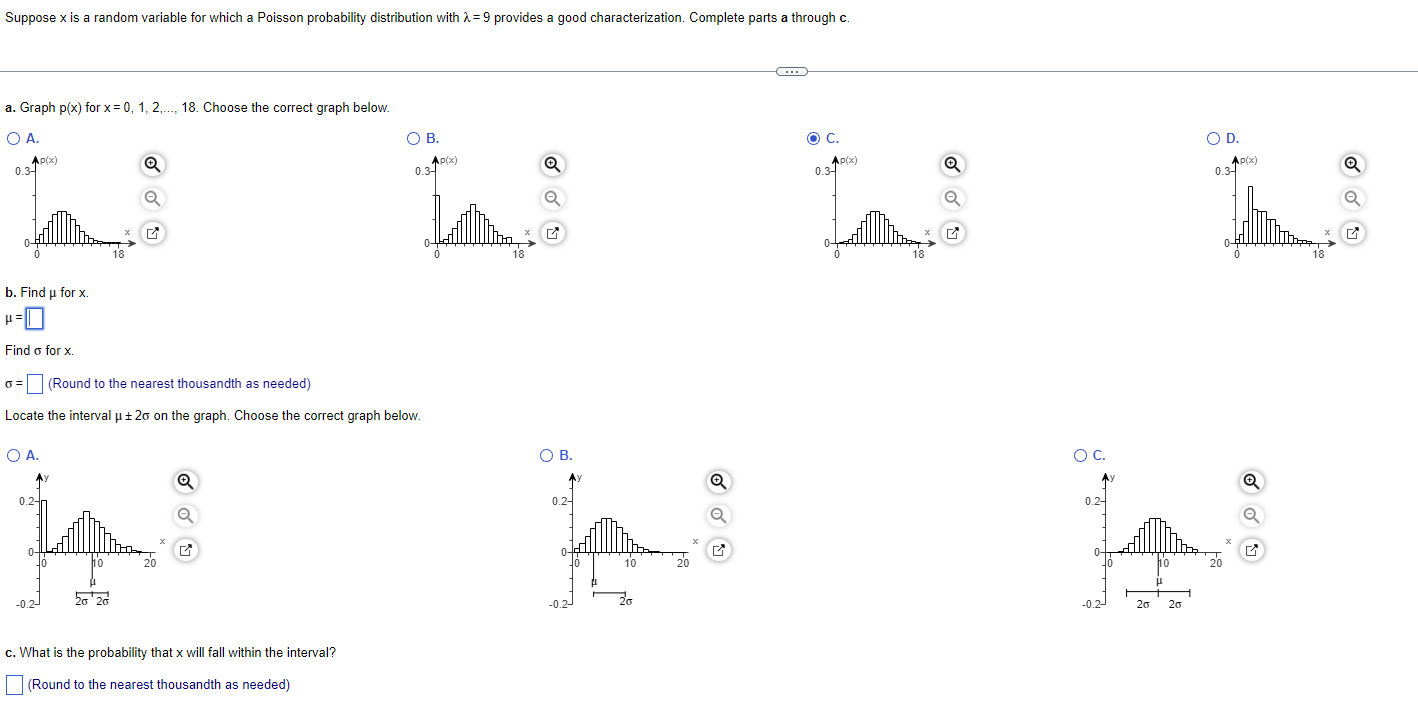 Solved a. Graph p(x) for x=0,1,2,…,18. Choose the correct | Chegg.com