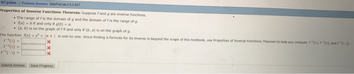 Solved Properties of inverse functions Theorem: Suppose f | Chegg.com