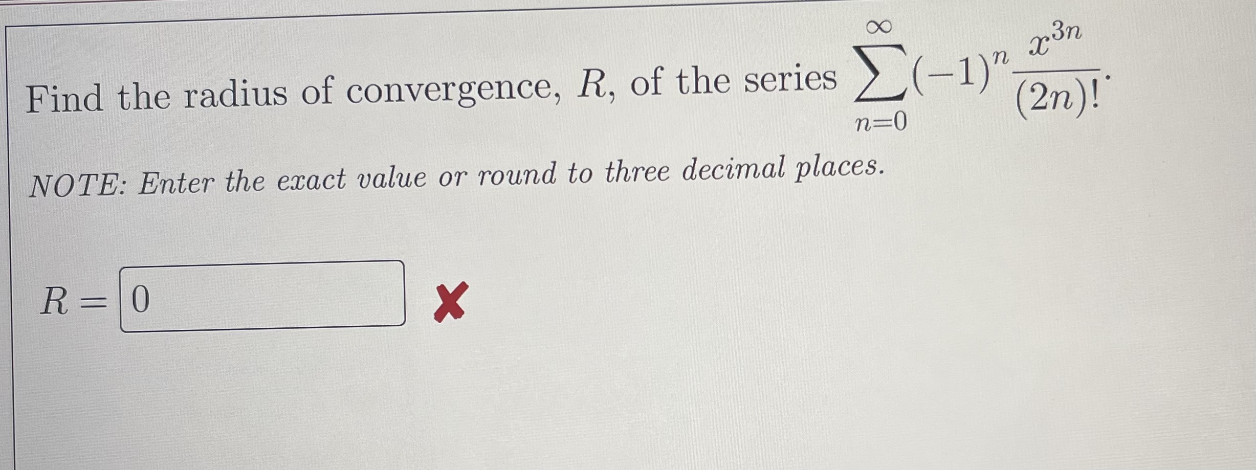 Solved Find the radius of convergence, R, of the series | Chegg.com