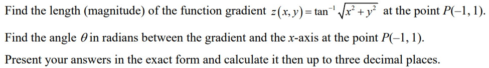 Solved Find the length (magnitude) of the function gradient | Chegg.com