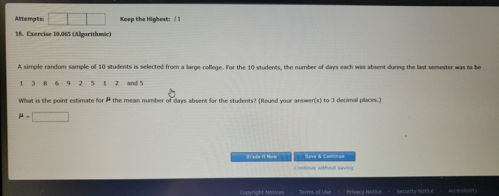 Solved 18. Exercise 10.065 (Algorithmic) A simple random | Chegg.com