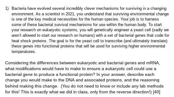 Solved 1) Bacteria have evolved several incredibly clever | Chegg.com