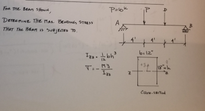 Solved P=lok IP A P FOA THE BEAn Sow DETERMINE THE MM. | Chegg.com