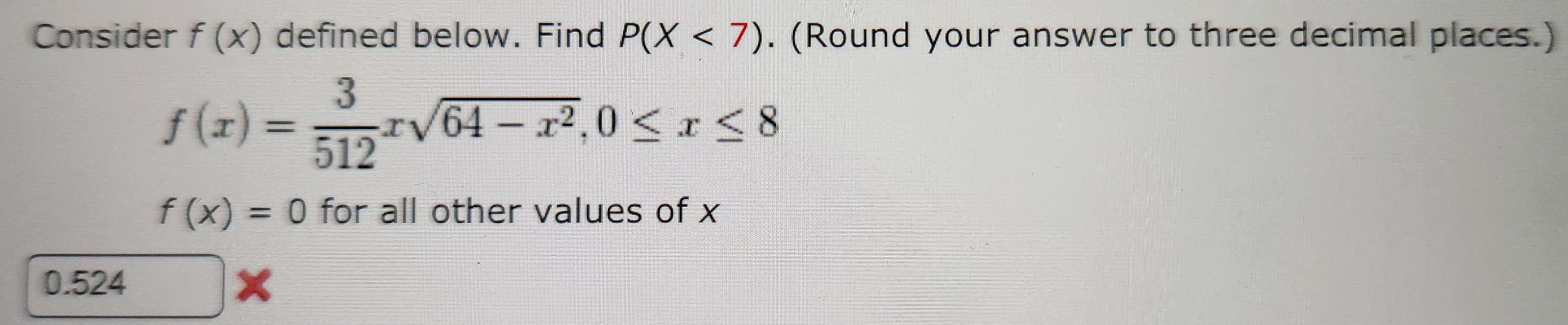 Solved Consider f(x) defined below. Find P(x