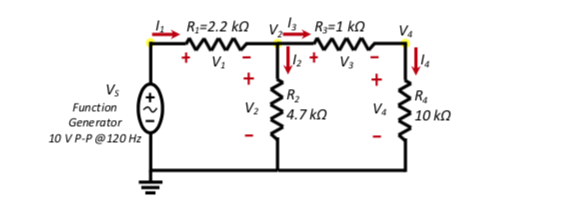 Solved Vs = 10v V2= 6v V4 = 5.56v Find V1,V3, i1, i2, i3, i4 | Chegg.com