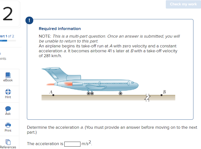 Solved Check my work 2 ! art 1 of 2 Required information | Chegg.com