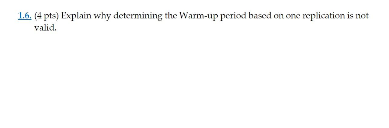 Solved 1.6. (4 pts) Explain why determining the Warm-up | Chegg.com