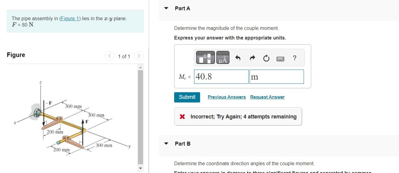 Solved The pipe assembly in (Figure 1) lies in the x−y | Chegg.com