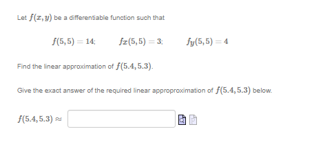 Solved Let f(x,y) be a differentiable function such that | Chegg.com