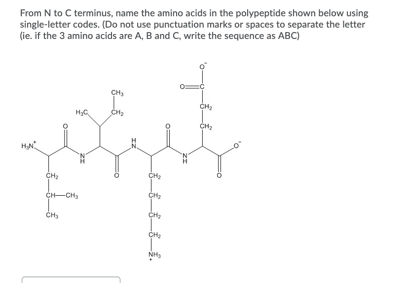 Solved From N to C terminus, name the amino acids in the | Chegg.com