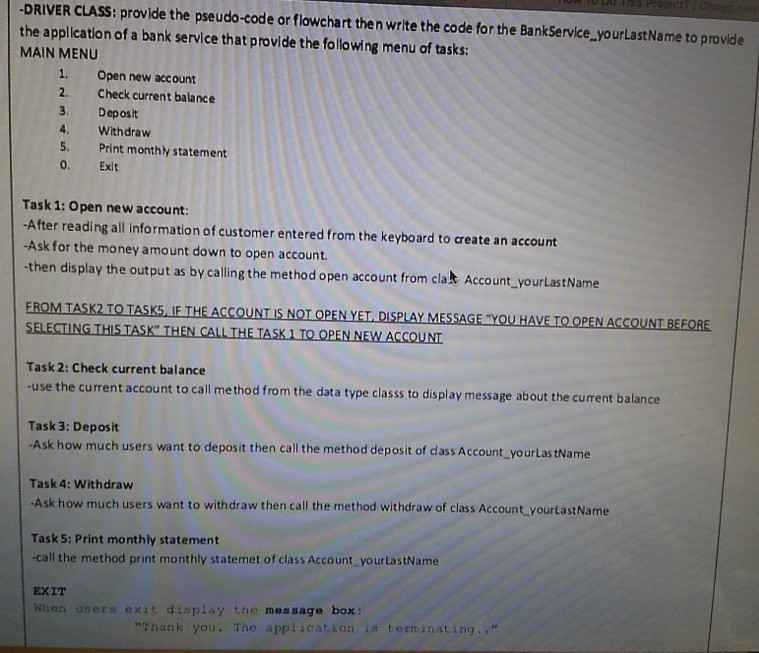 Solved Part1 Requirement Create A Project Named 