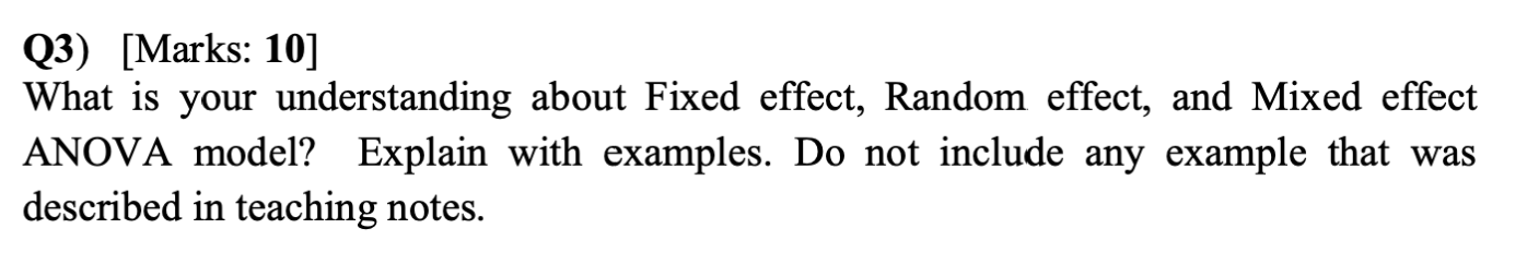 Solved Q3) [Marks: 10] What is your understanding about | Chegg.com