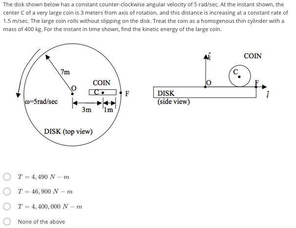 Solved The disk shown below has a constant counter-clockwise | Chegg.com