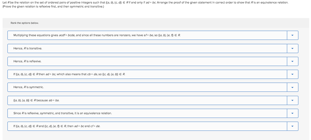 Solved Let R Be The Relation On The Set Of Ordered Pairs Of